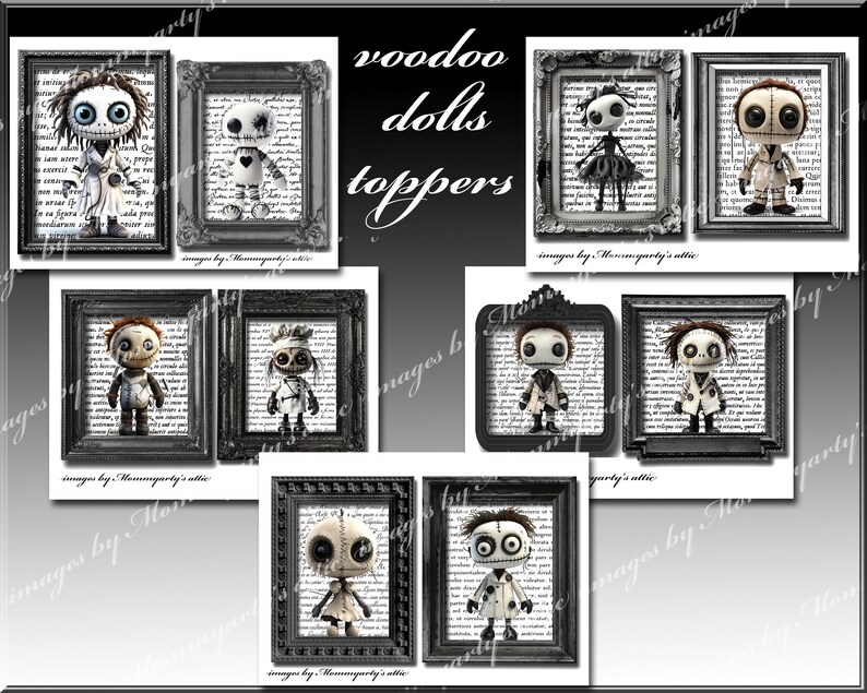 Voodoo Dolls Complete Kit of Printable Papers and Toppers for Making ...