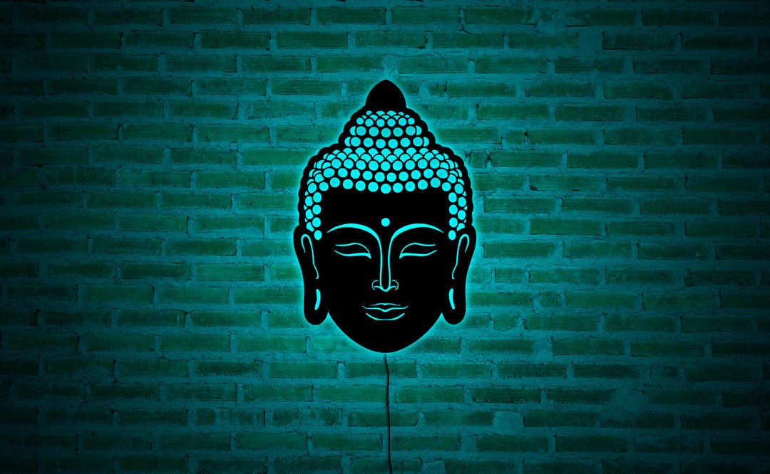 Buddha Wall Sign With RGB Lights, Buddha Wall Decor, Buddha Wall ...