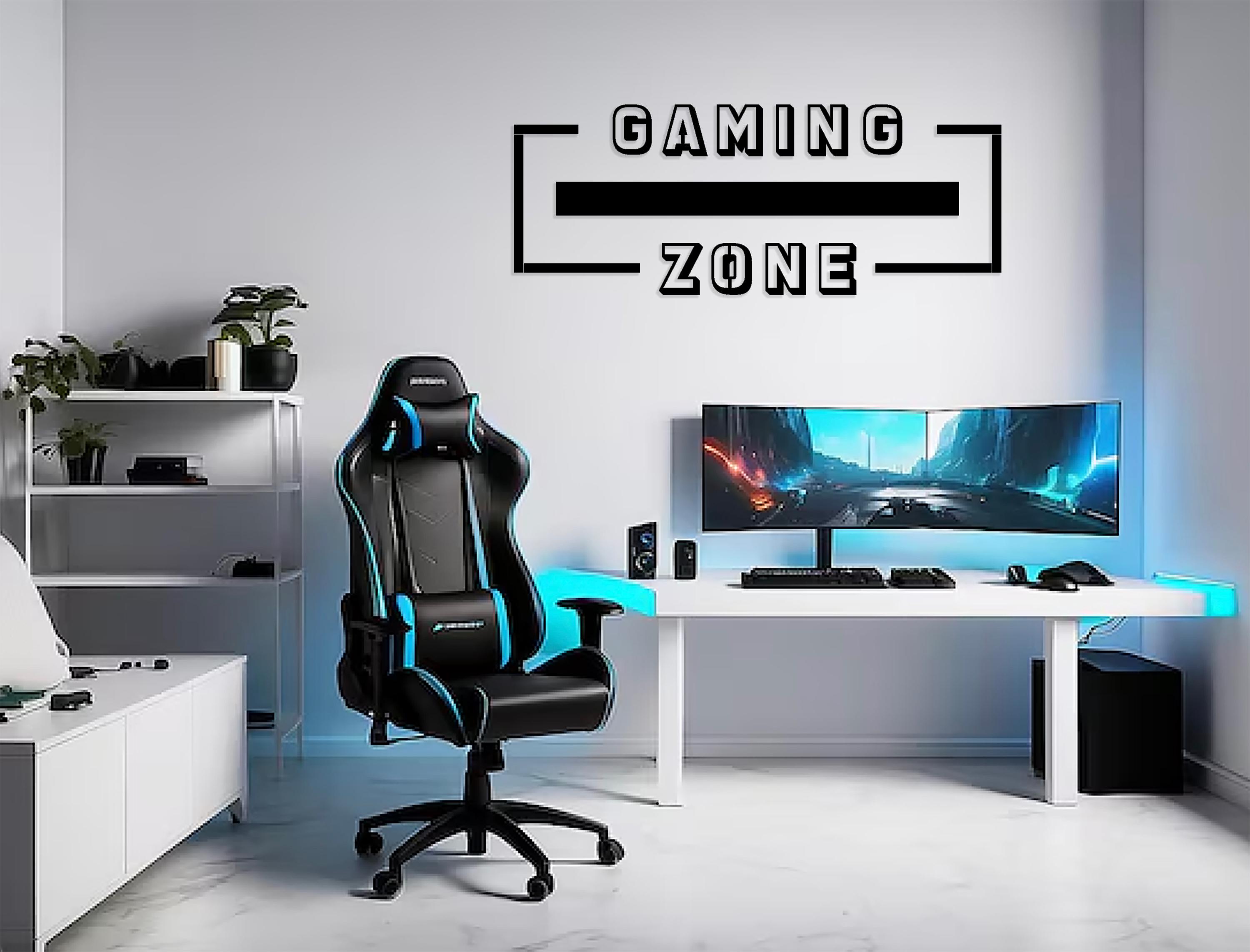 Gaming Zone RGB Led Wall Sign Decor-gaming Zone Led Light Hanging-gamer ...