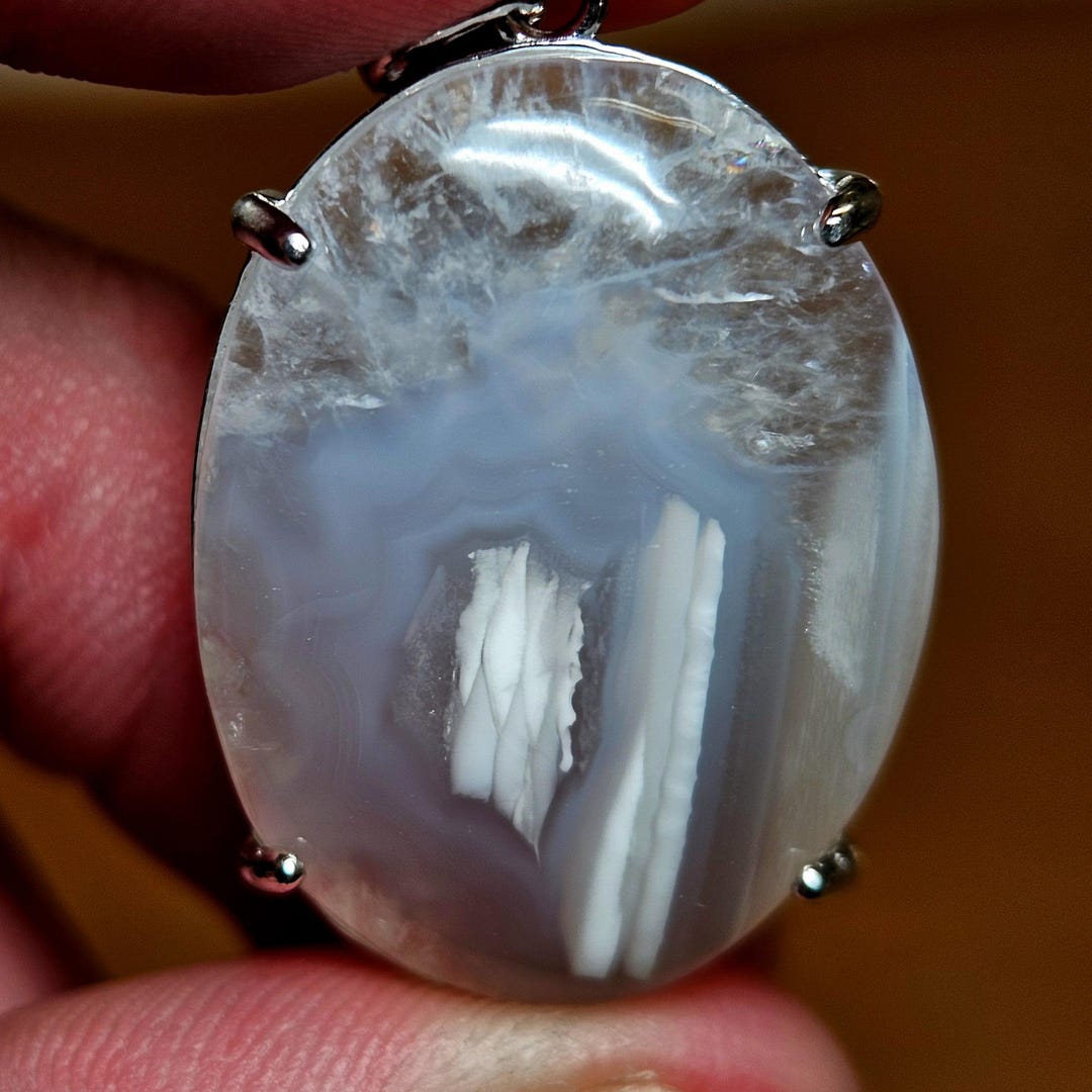 Waterline Agate, Banded Agate, Quartz,necklace, Pendent, Washington ...