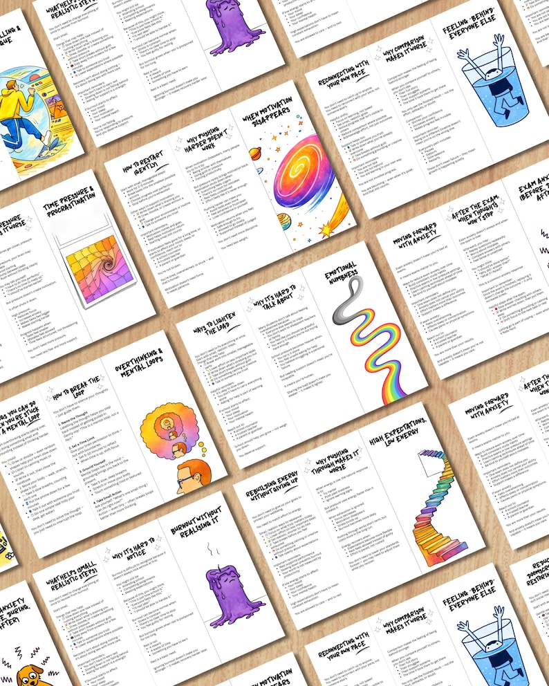High School Student Wellness Brochure Set | Anxiety, Stress & Burnout ...