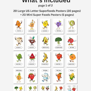 School Cafeteria Bulletin Board Decor Printable | Rainbow Health Food ...