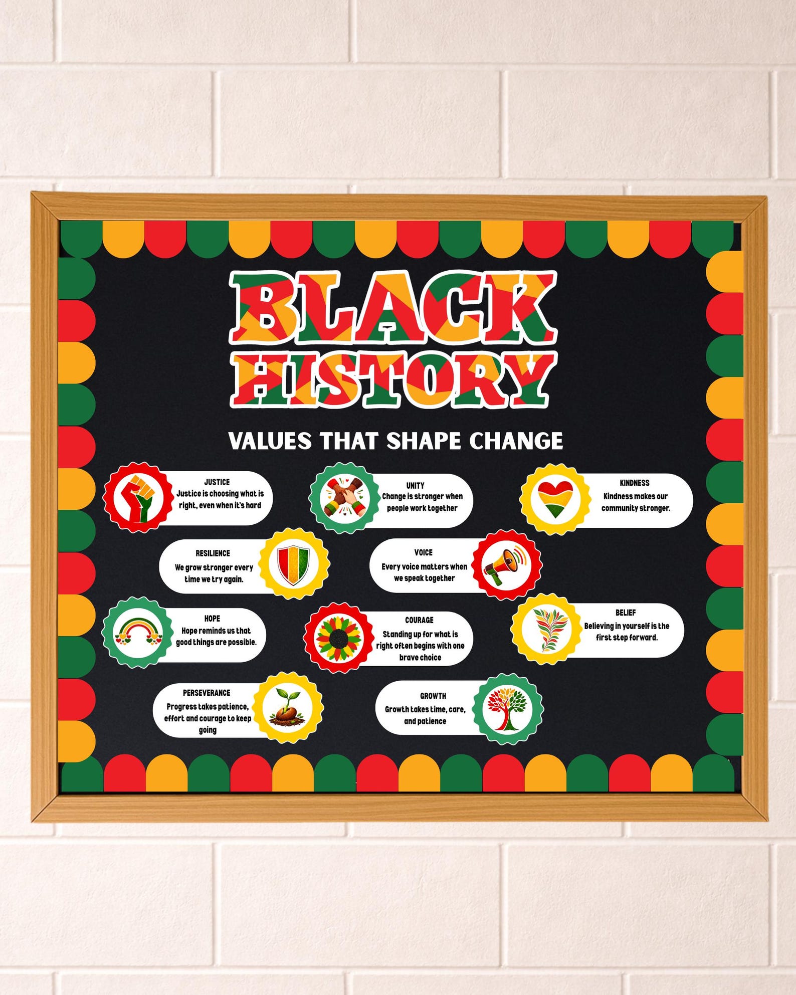 Black History Month Classroom Decor February–march Tri-colored Bulletin ...