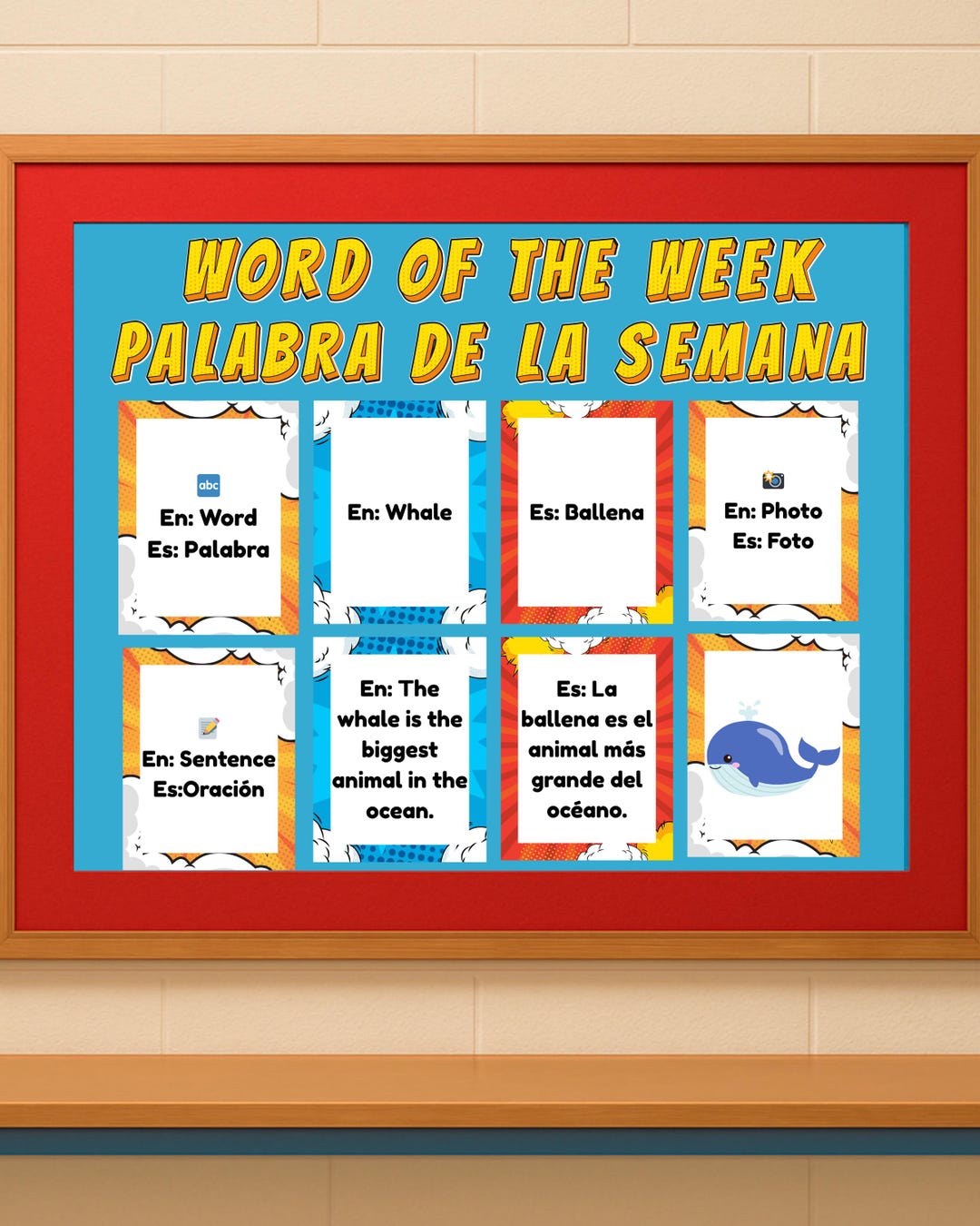Spanish-english Word of the Week Printables: Bilingual Classroom Decor ...