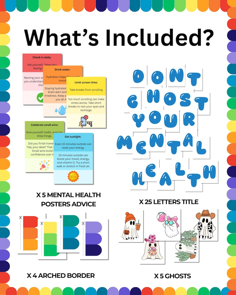 Mental Health Bulletin Board | Don’t Ghost Your Mental Health SEL ...