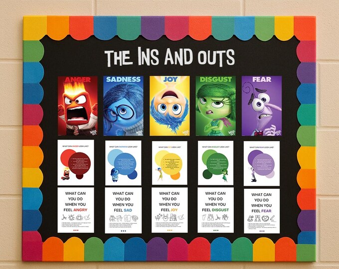 Inside Out Classroom Rules Posters: Back to School Bulletin Board Decor ...