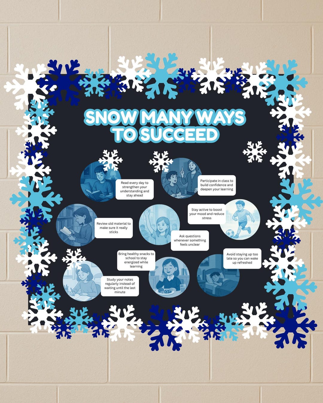 New Year Bulletin Board Winter | January Classroom Display, Snowflake ...