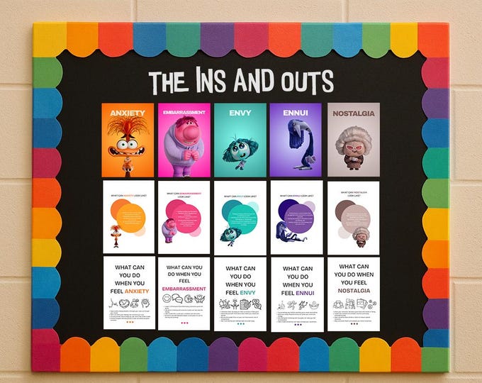 Inside Out Classroom Rules Posters: Back to School Bulletin Board Decor ...