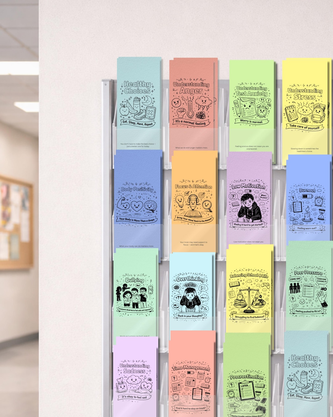 Student Wellness Hallway Decor | Mental Health Prints for Schools ...
