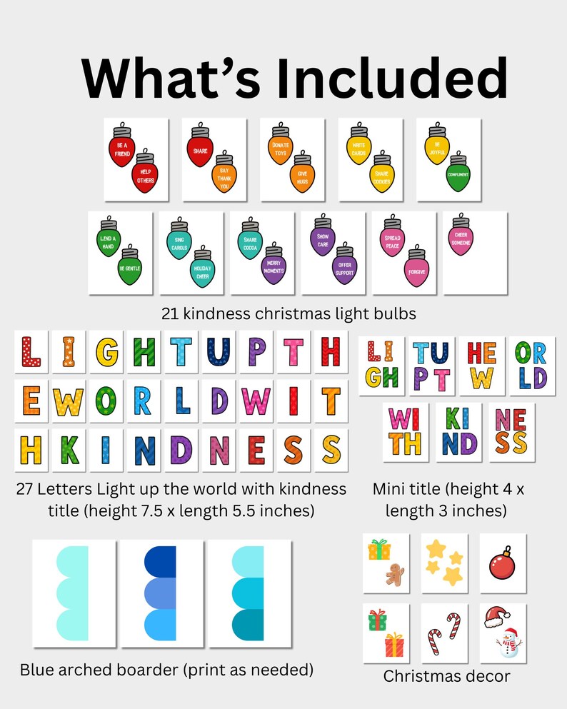 Kindness Christmas Bulletin Board | Light up the World | Classroom ...