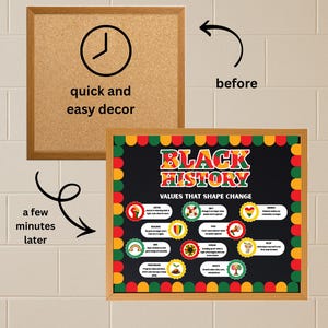Black History Month Classroom Decor February–march Tri-colored Bulletin ...