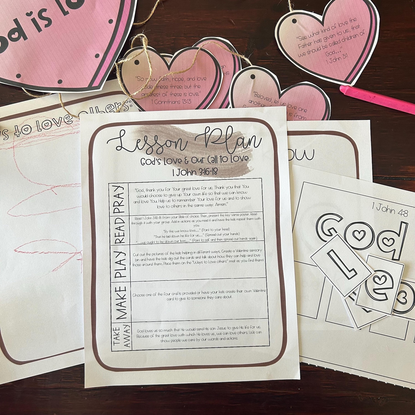 1 John 3:16 Love Lesson | Homeschool, Preschool, Toddler, or Sunday ...
