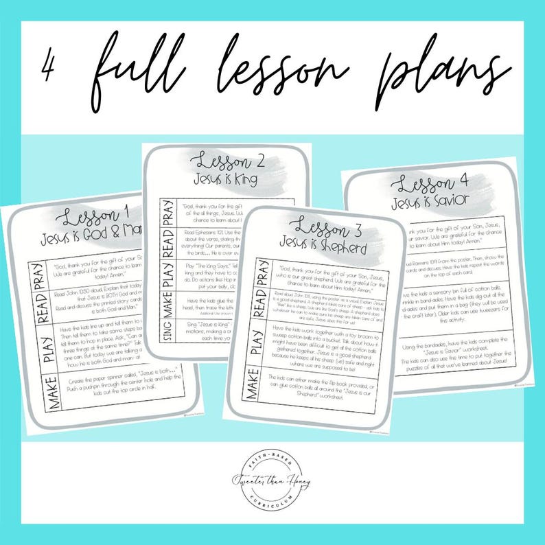 Jesus - Bible-based Toddler Curriculum - Homeschool, Preschool, Sunday ...