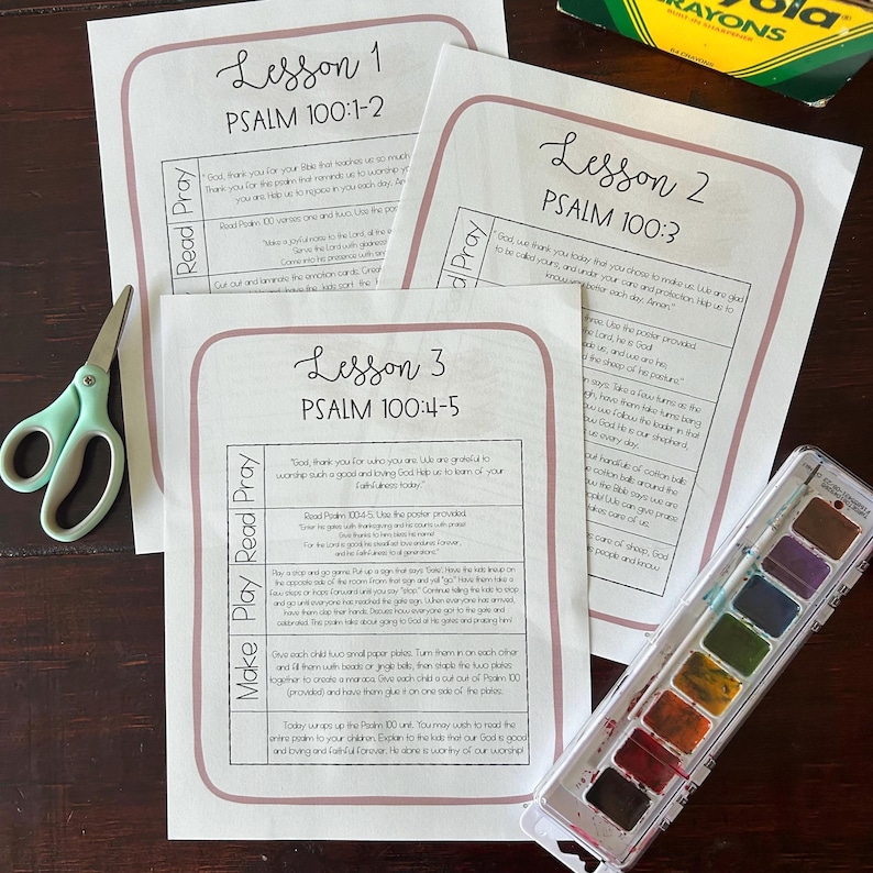 Psalm 100 - Bible-based Toddler Curriculum - Homeschool, Preschool ...