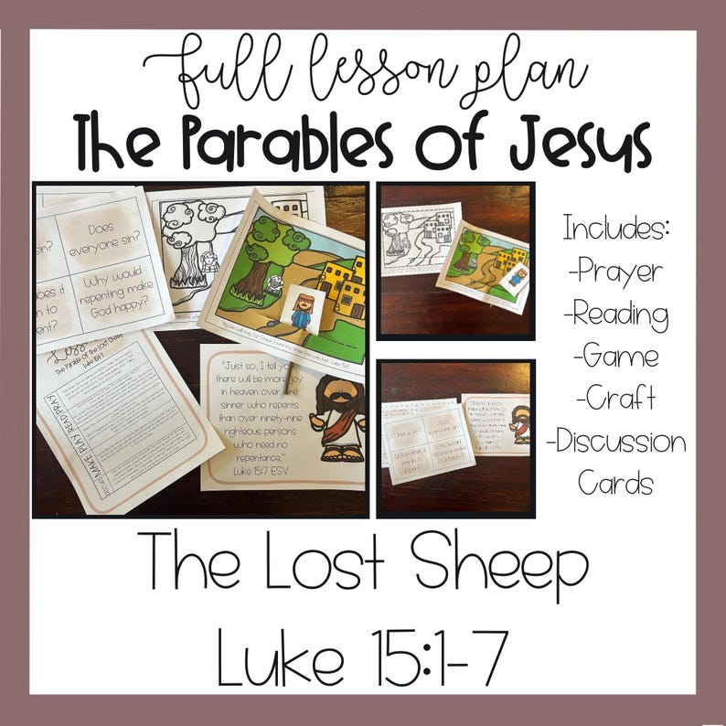 Parable of the Lost Sheep Lesson | Toddler, Preschool, Homeschool ...