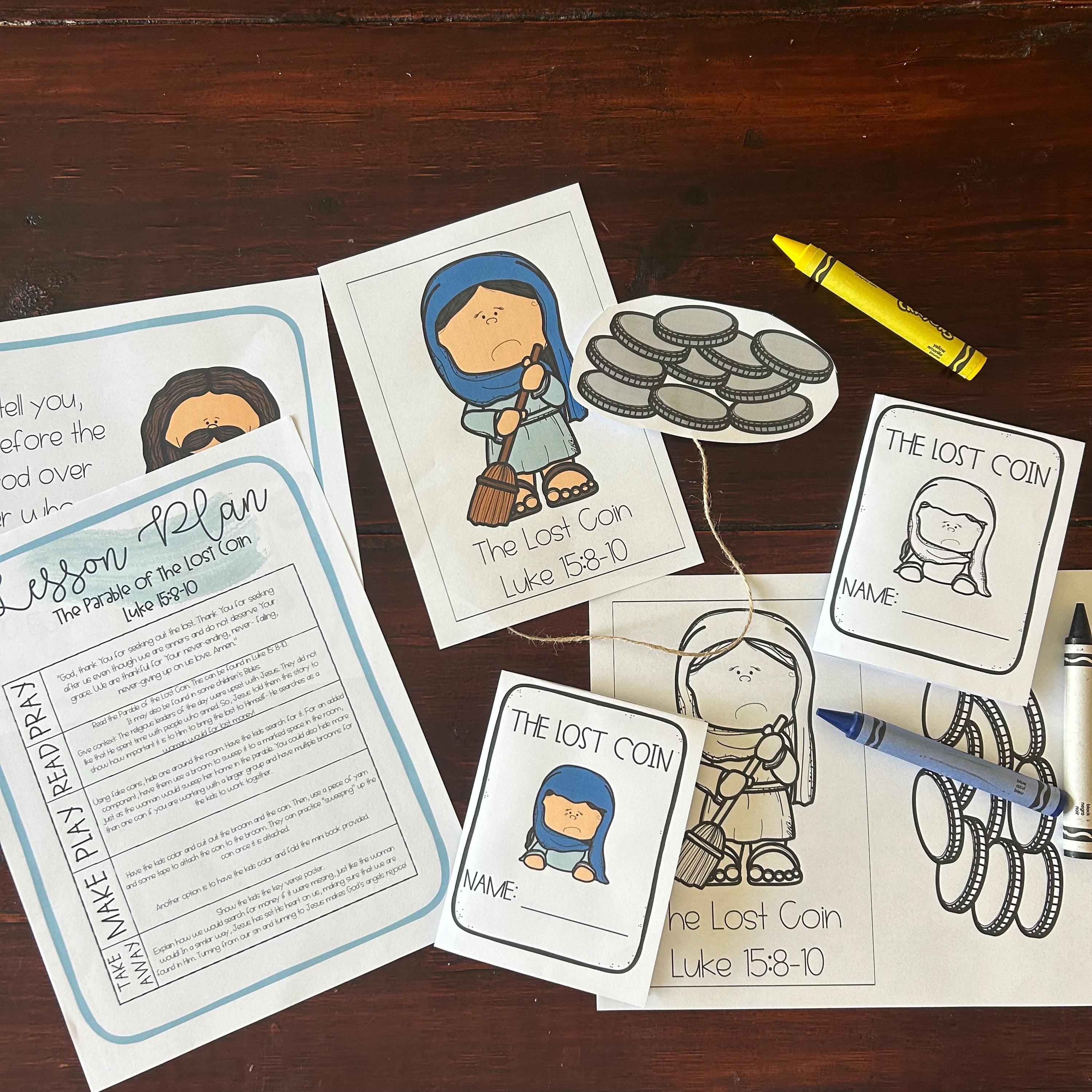 Parable of the Lost Coin Lesson | Toddler, Preschool, Homeschool ...