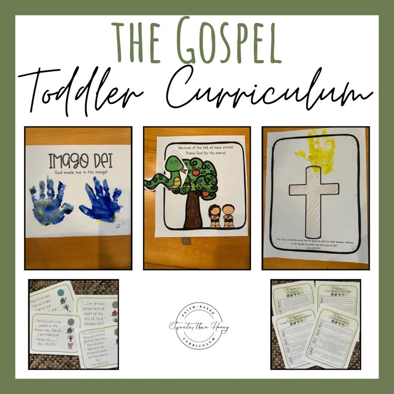 The Gospel - Bible-based Toddler Curriculum - Homeschool, Preschool ...
