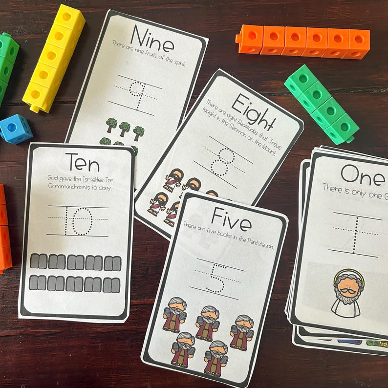 Bible-based Number Activity - Homeschool, Preschool, Sunday School - Etsy