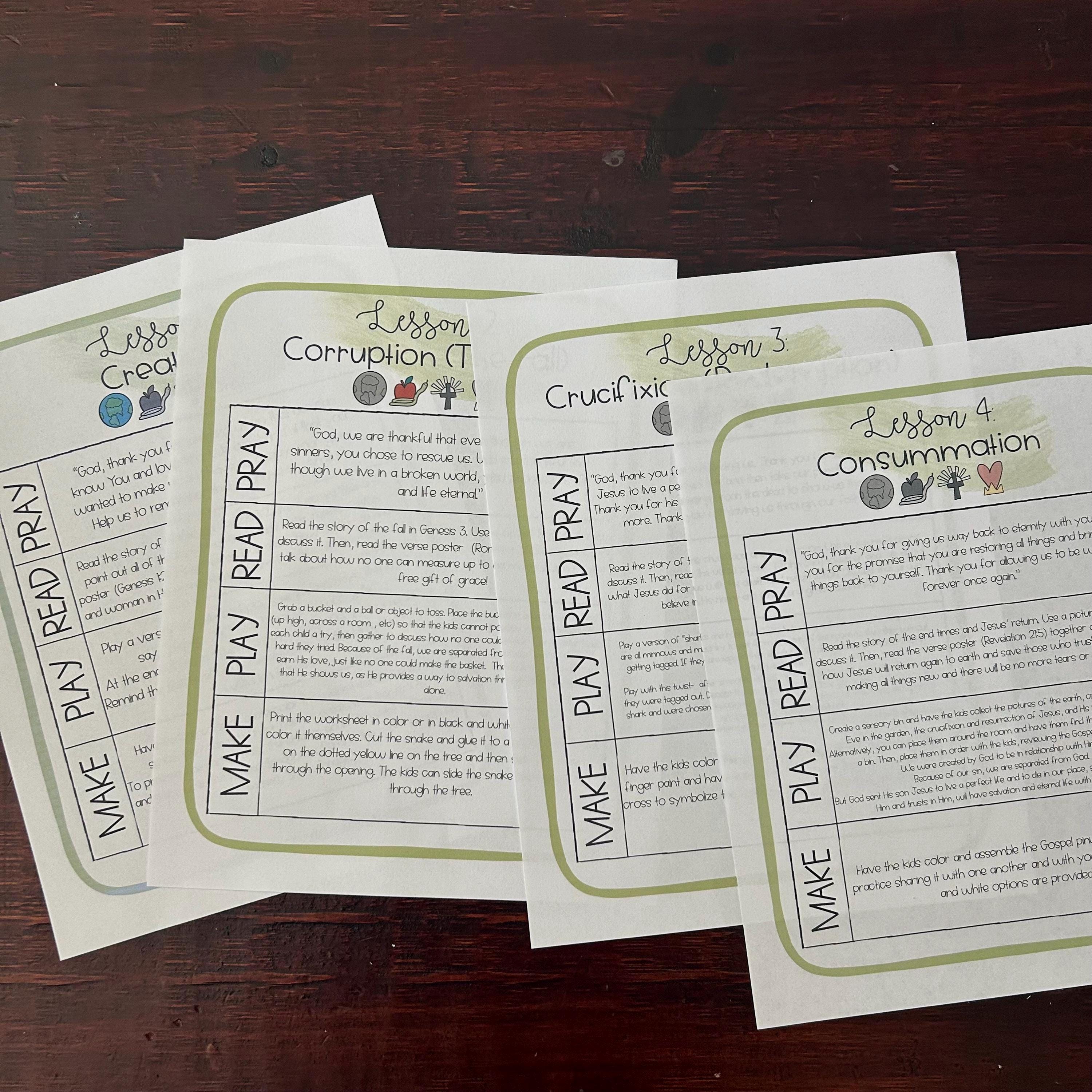 The Gospel - Bible-based Toddler Curriculum - Homeschool, Preschool ...