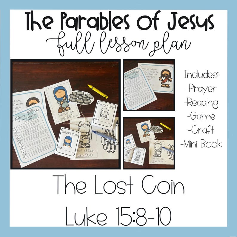 Parable of the Lost Coin Lesson | Toddler, Preschool, Homeschool ...
