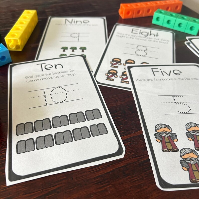 Bible-based Number Activity - Homeschool, Preschool, Sunday School - Etsy