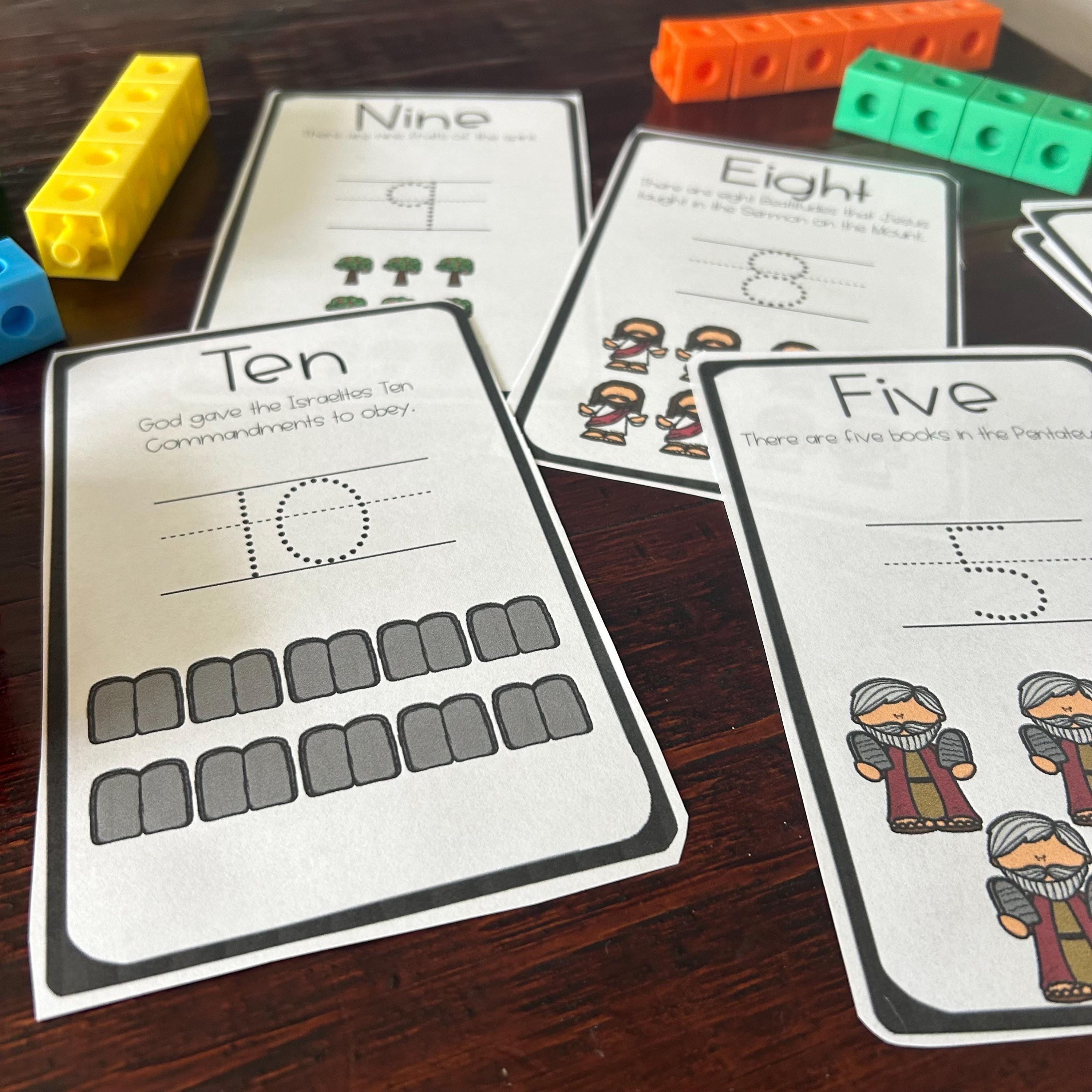 Bible-based Number Activity - Homeschool, Preschool, Sunday School - Etsy