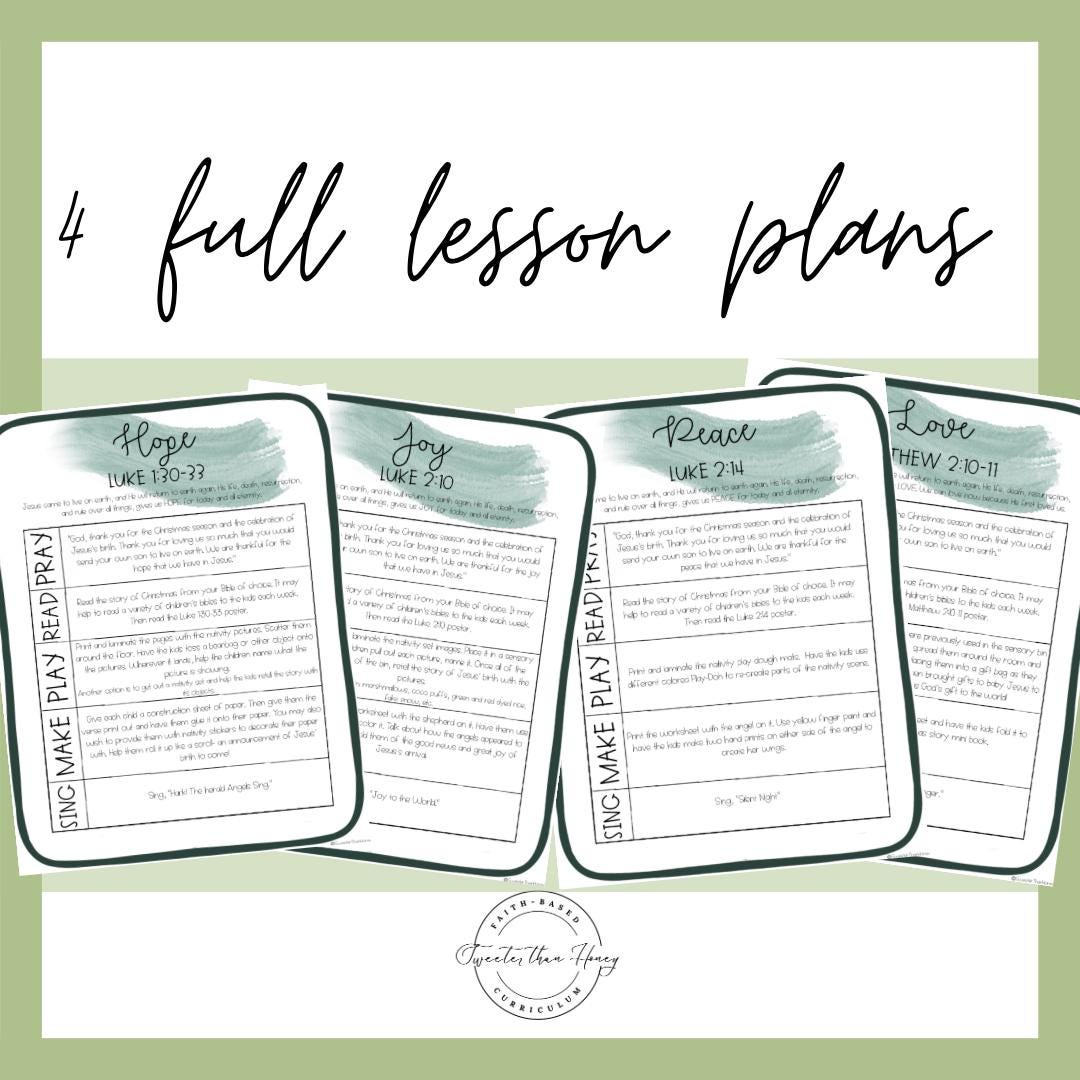 Advent - Bible-based Toddler Curriculum for Homeschool, Preschool, and ...