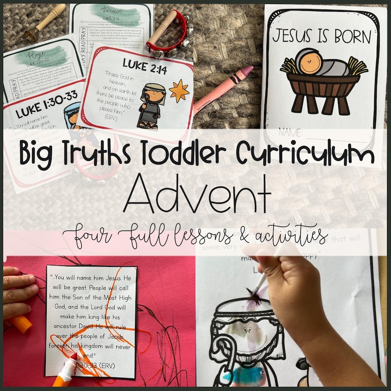Advent - Bible-based Toddler Curriculum for Homeschool, Preschool, and ...