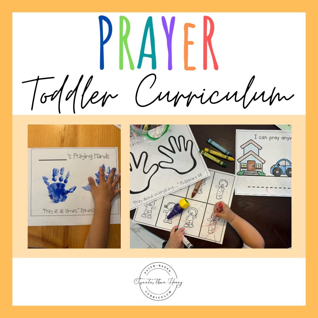 Prayer - Bible-based Toddler Curriculum - Homeschool, Preschool ...