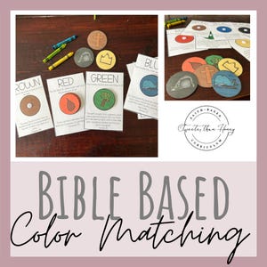 Bible-based Color Matching Activity- Homeschool, Preschool, & Sunday ...
