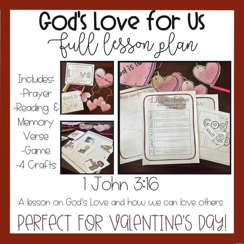 1 John 3:16 Love Lesson | Homeschool, Preschool, Toddler, or Sunday ...