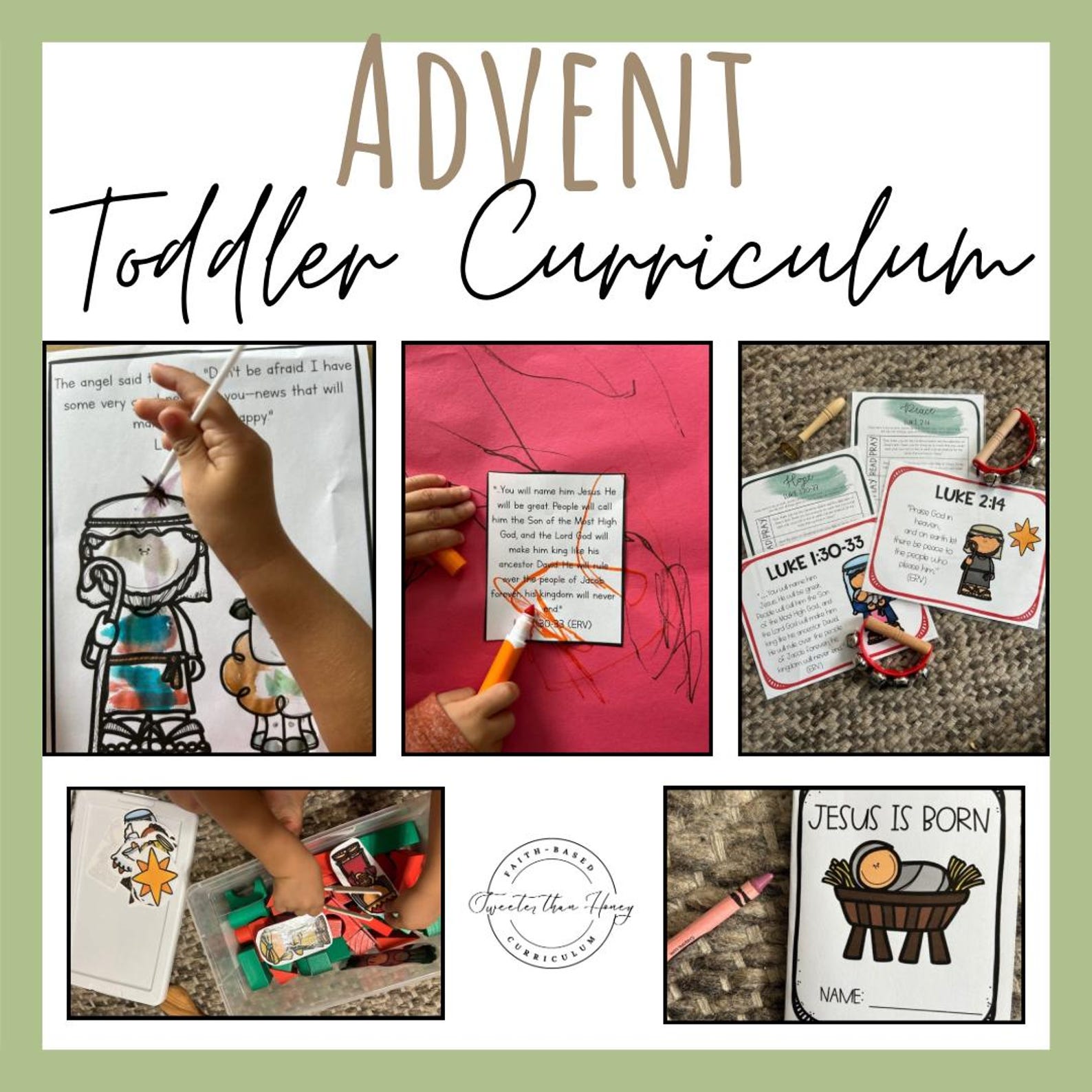 Advent - Bible-based Toddler Curriculum for Homeschool, Preschool, and ...