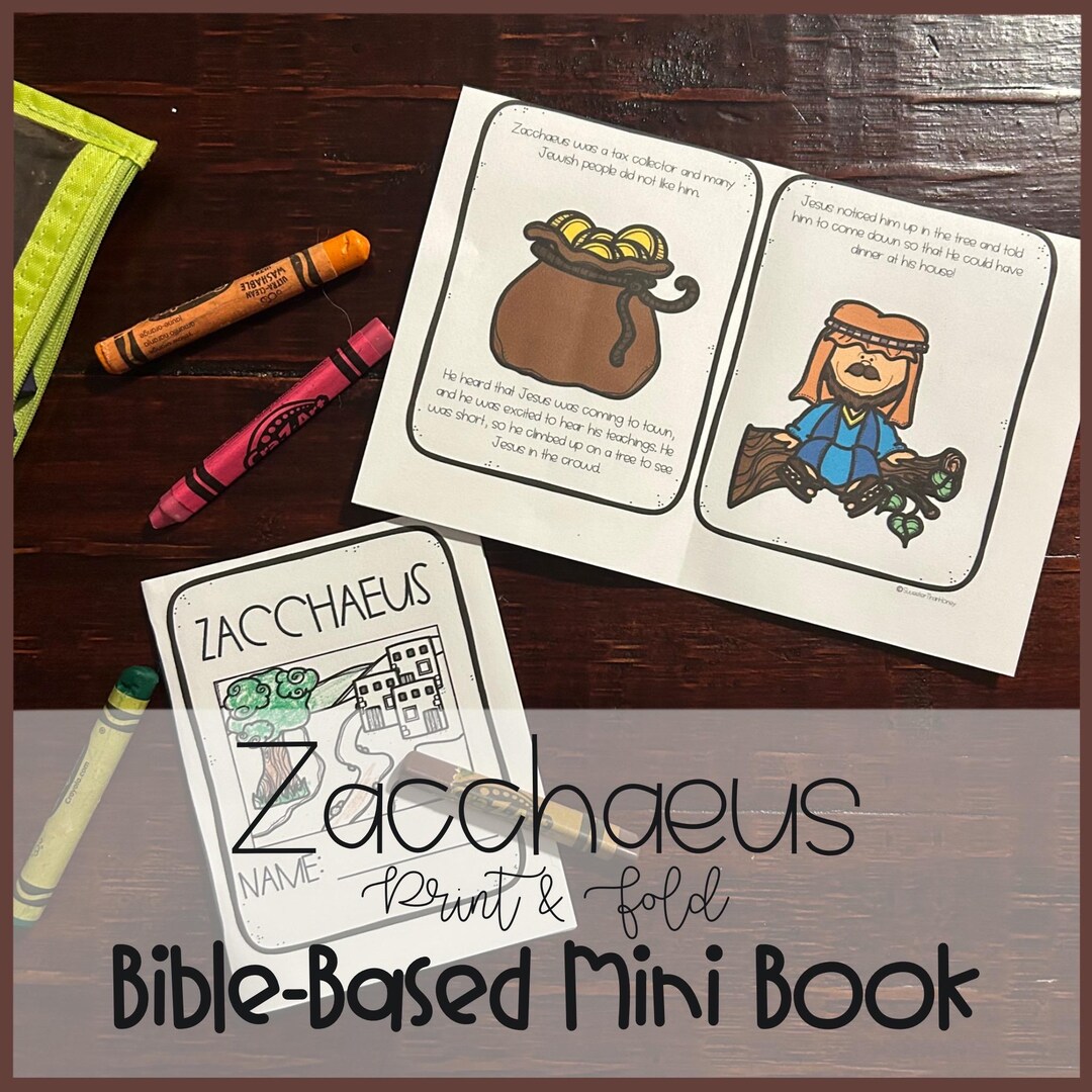 Mini Book: Zacchaeus - Etsy
