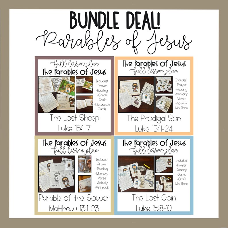 Parables of Jesus | Lesson Bundle | Toddler, Preschool, Homeschool ...