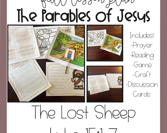 The Parable of the Lost Sheep and Lost Coin Bible Lesson for Kids ...