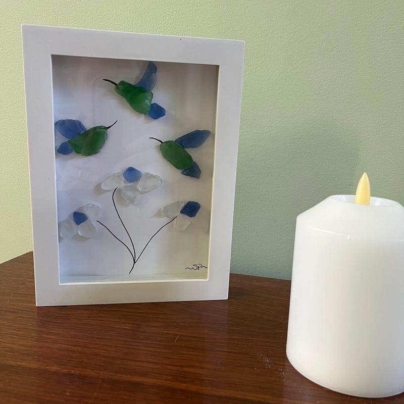Seaglass Hummingbird - Etsy