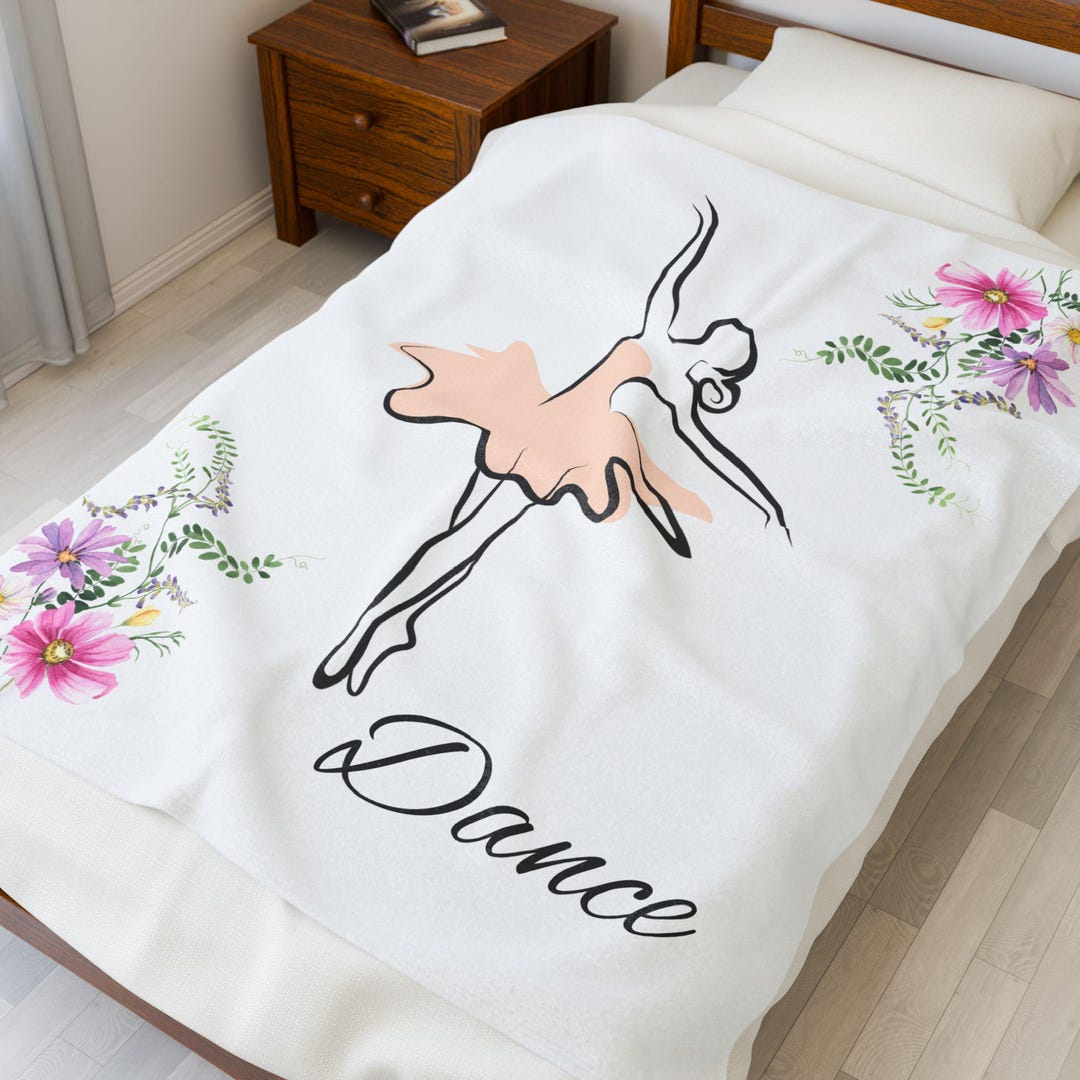 Ballet Dancer Velveteen Plush Blanket, Ballerina Inspirational ...