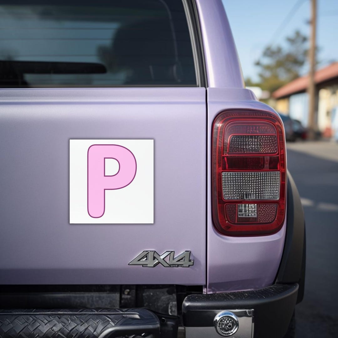 New Driver 'P' Magnet for Car Bumper Magnetic Sticker for Provisional ...