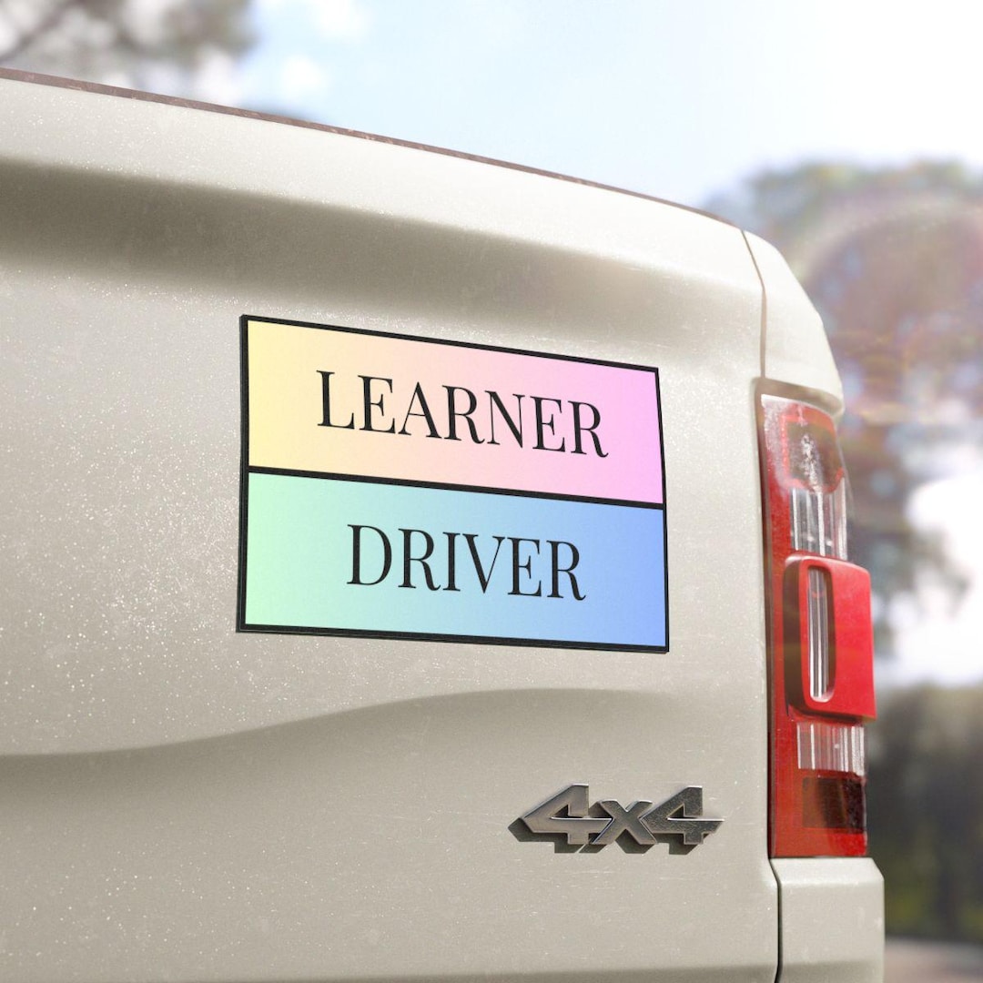 Learner Driver Car Magnet Removable Pastel Sign for New Drivers Custom ...