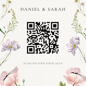 Editable Wedding Seating Chart Template With QR Code (digital) - Etsy