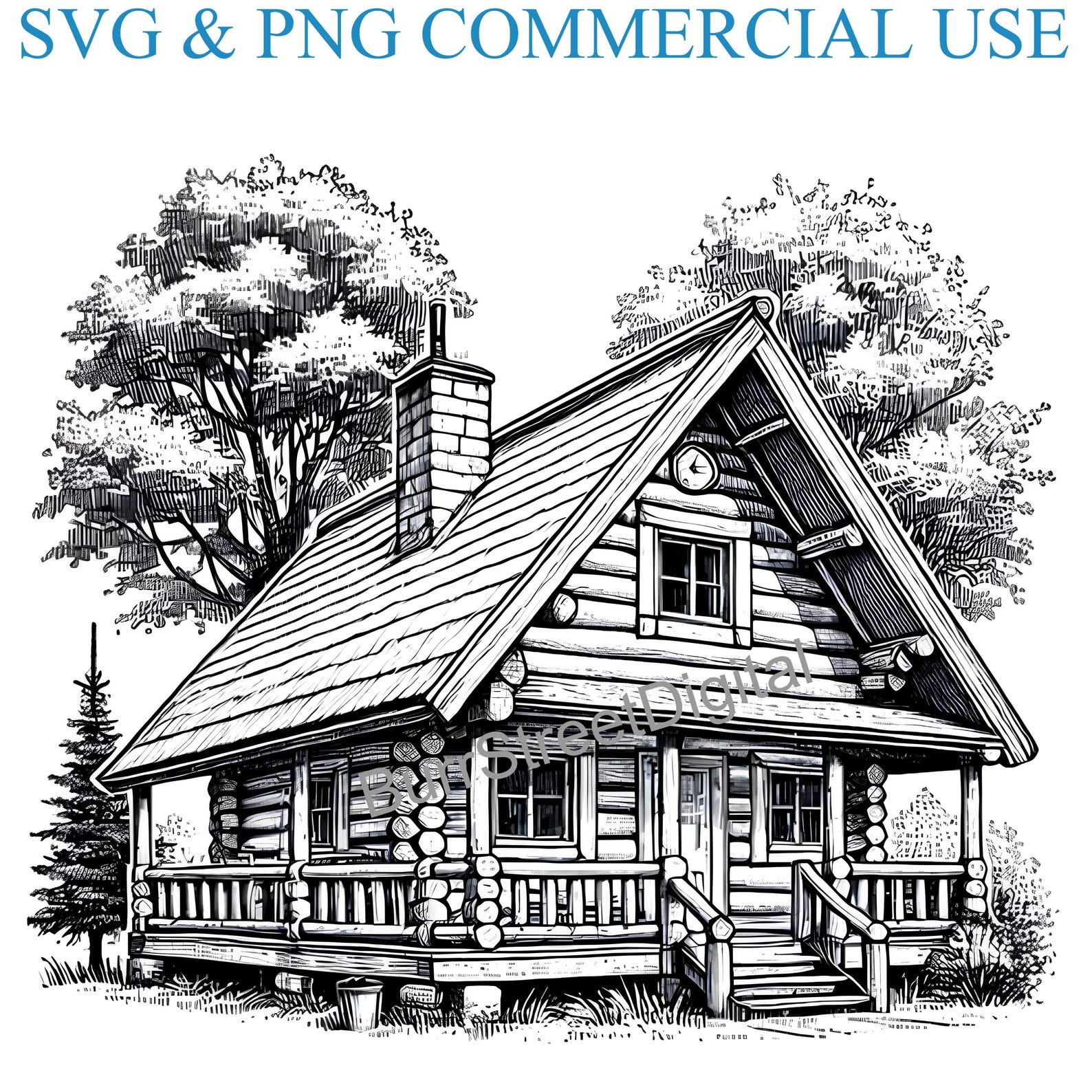 Log Cabin SVG, PNG, Vector Graphic (digital Download) - Etsy
