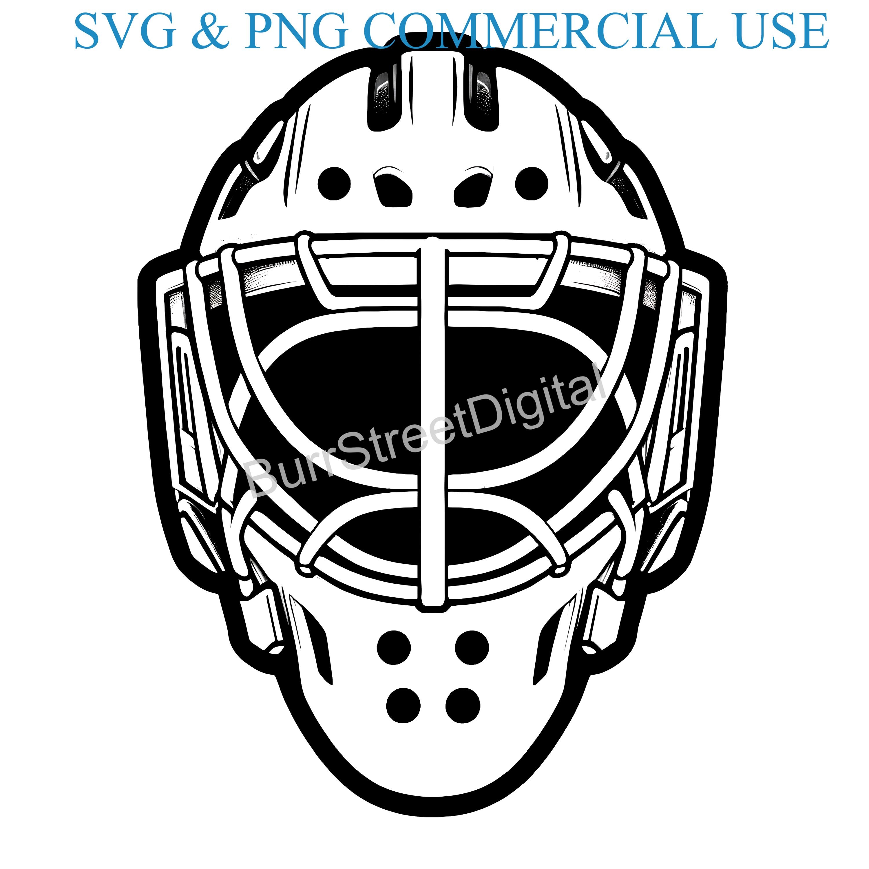 Hockey Goalie Mask SVG & PNG Digital Files, Vector Graphic Design Print ...