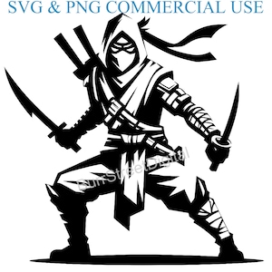 Ninja Vector Graphic: SVG & PNG Files (digital Download) - Etsy