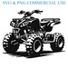 Quad Bike SVG & PNG Digital Files, Vector Graphic Design Print Laser ...