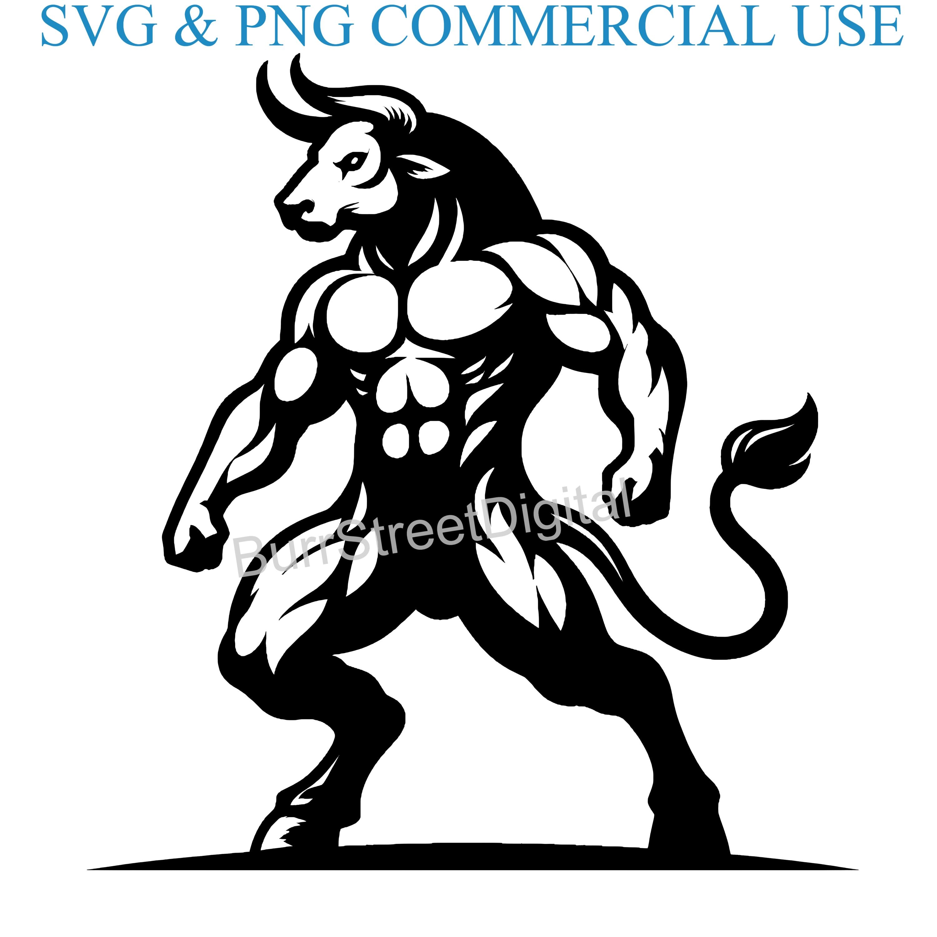 Minotaur SVG & PNG Digital Files, Vector Graphic Design Print Laser ...