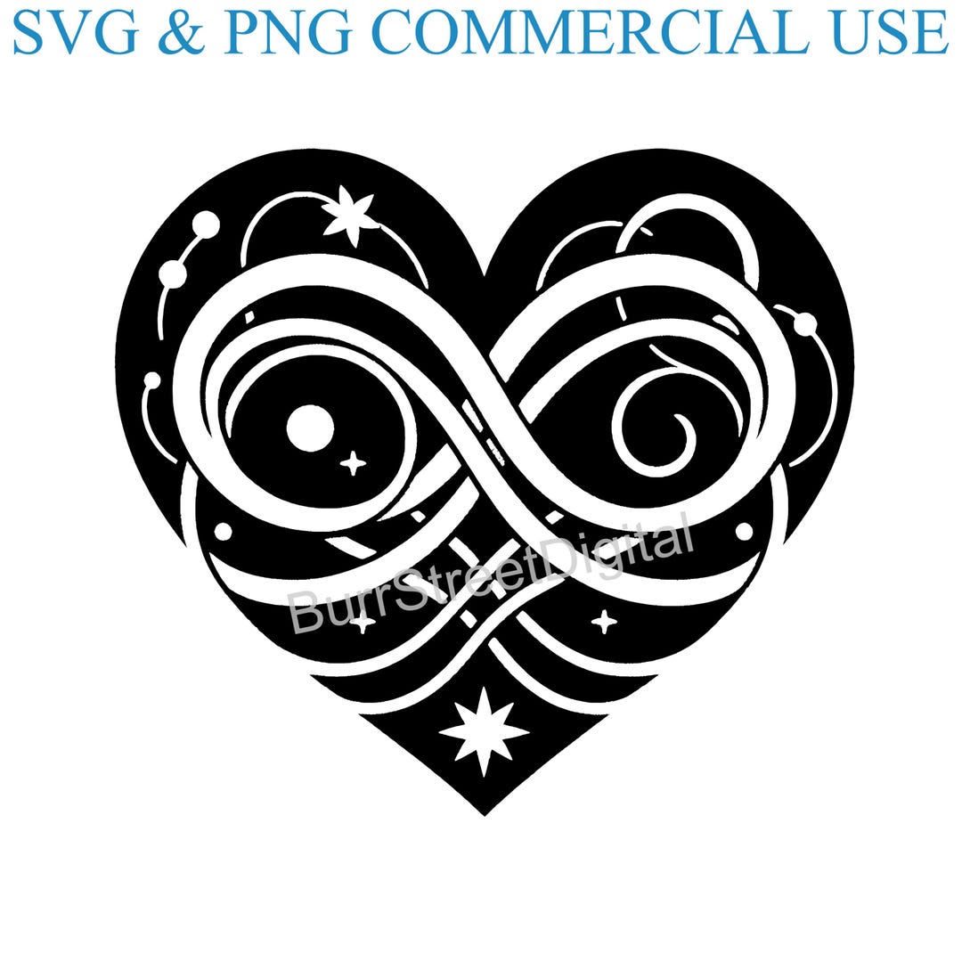 Heart SVG & PNG Digital Files, Vector Graphic Design Print Laser ...
