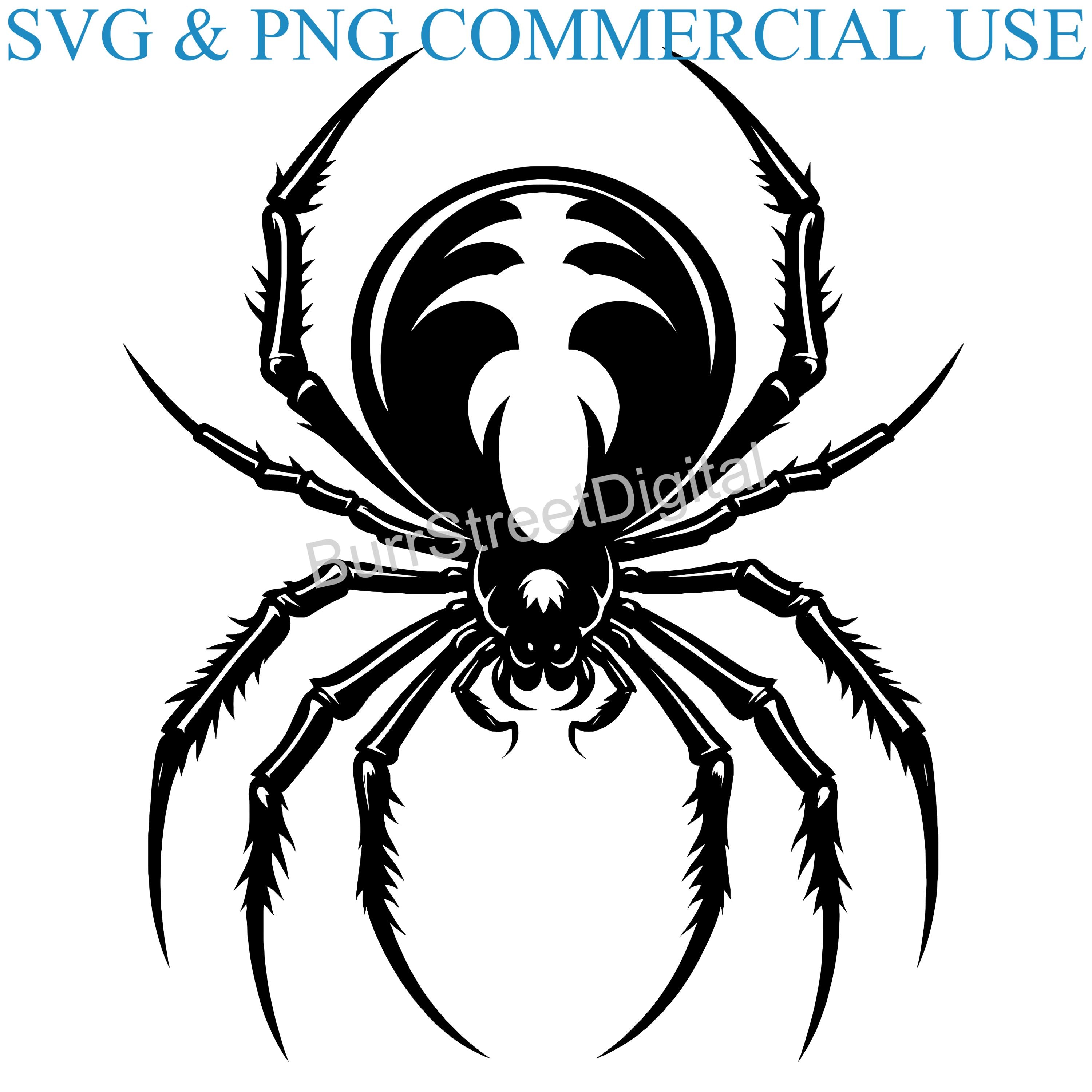 Spider SVG & PNG Digital Files for Cricut, Vector Graphic Design Cut ...