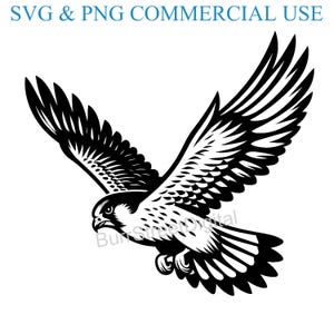 Falcon SVG & PNG Digital Files, Vector Graphic Design Print Laser ...
