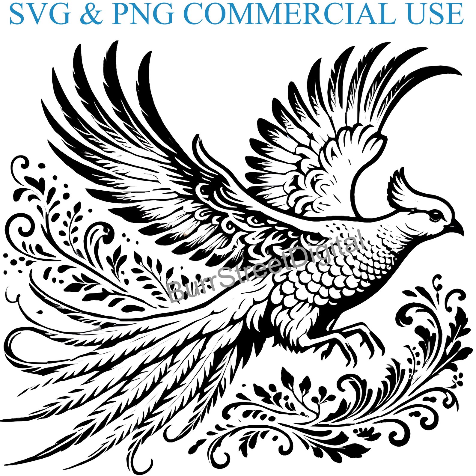 Pheasant Vector Graphic, SVG PNG Files (digital Download) - Etsy