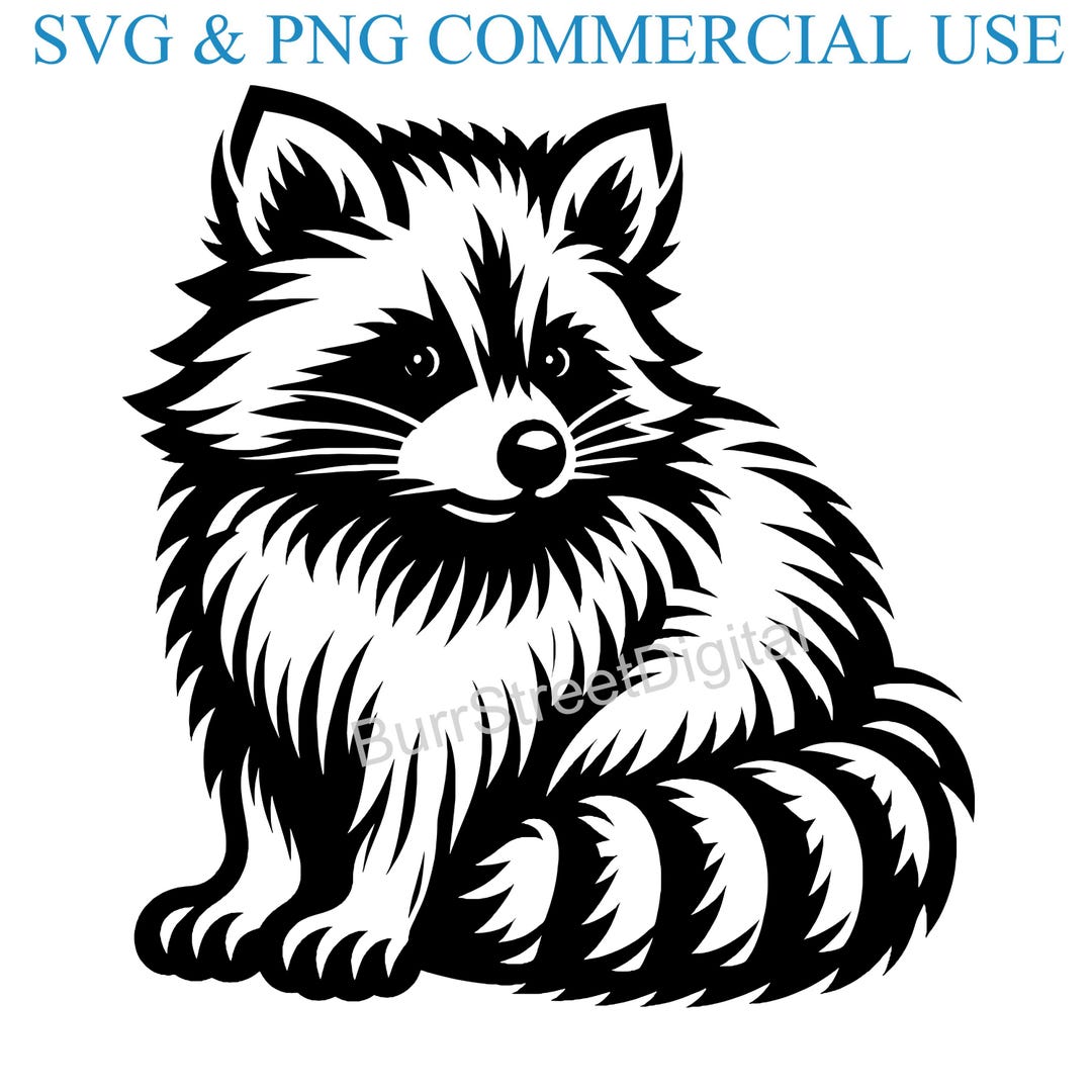 Raccoon SVG & PNG Digital Files for Cricut, Vector Graphic Design Cut ...